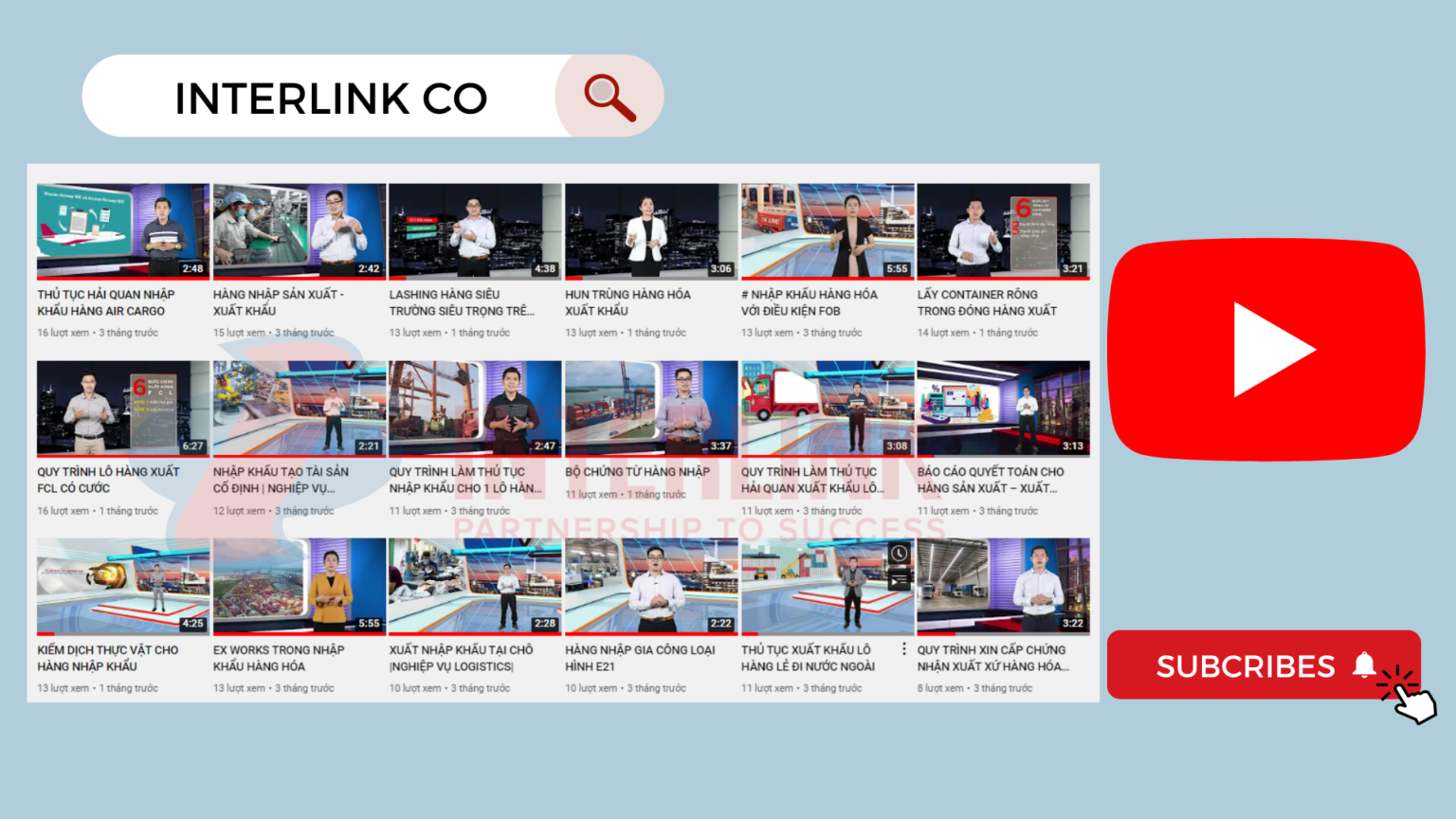 Kênh Youtube Chia Sẻ Nghiệp Vụ Logistics của Interlink